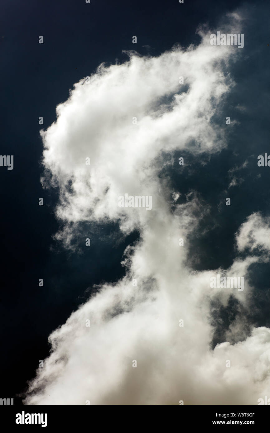 Black sky with white clouds dark mood space art in fifty megapixels ...