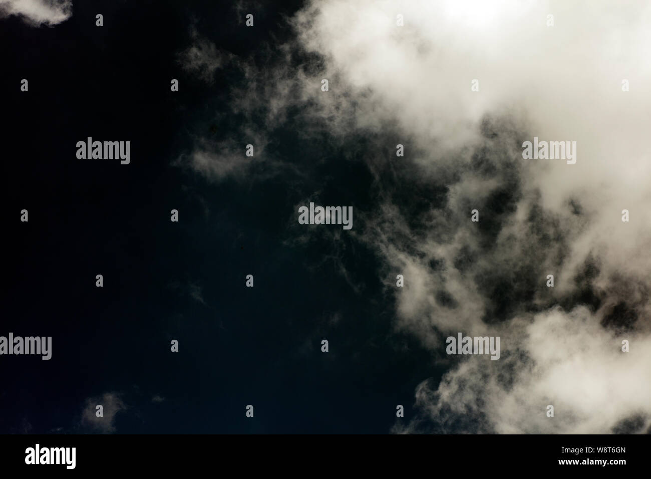 Black sky with white clouds dark mood space art in fifty megapixels ...