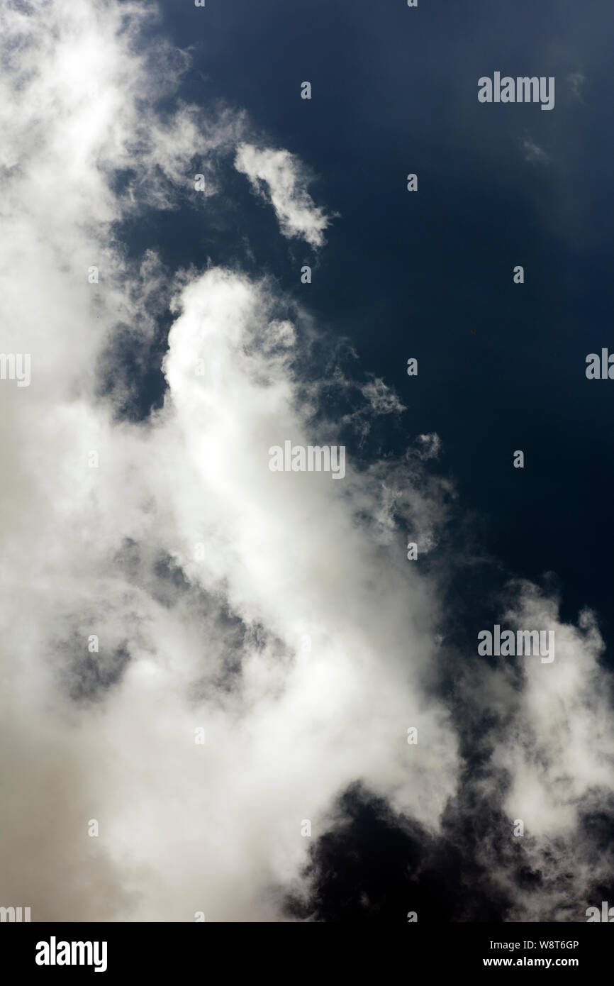 Black sky with white clouds dark mood space art in fifty megapixels ...