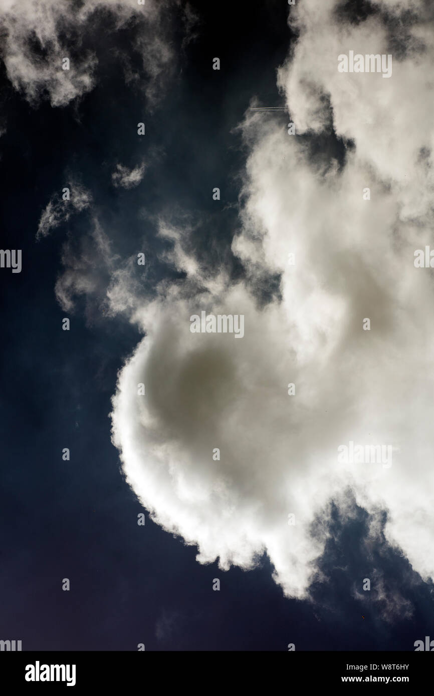 Black sky with white clouds dark mood space art in fifty megapixels ...