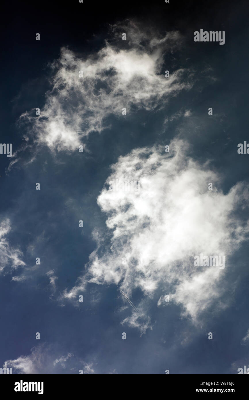 Black sky with white clouds dark mood space art in fifty megapixels ...