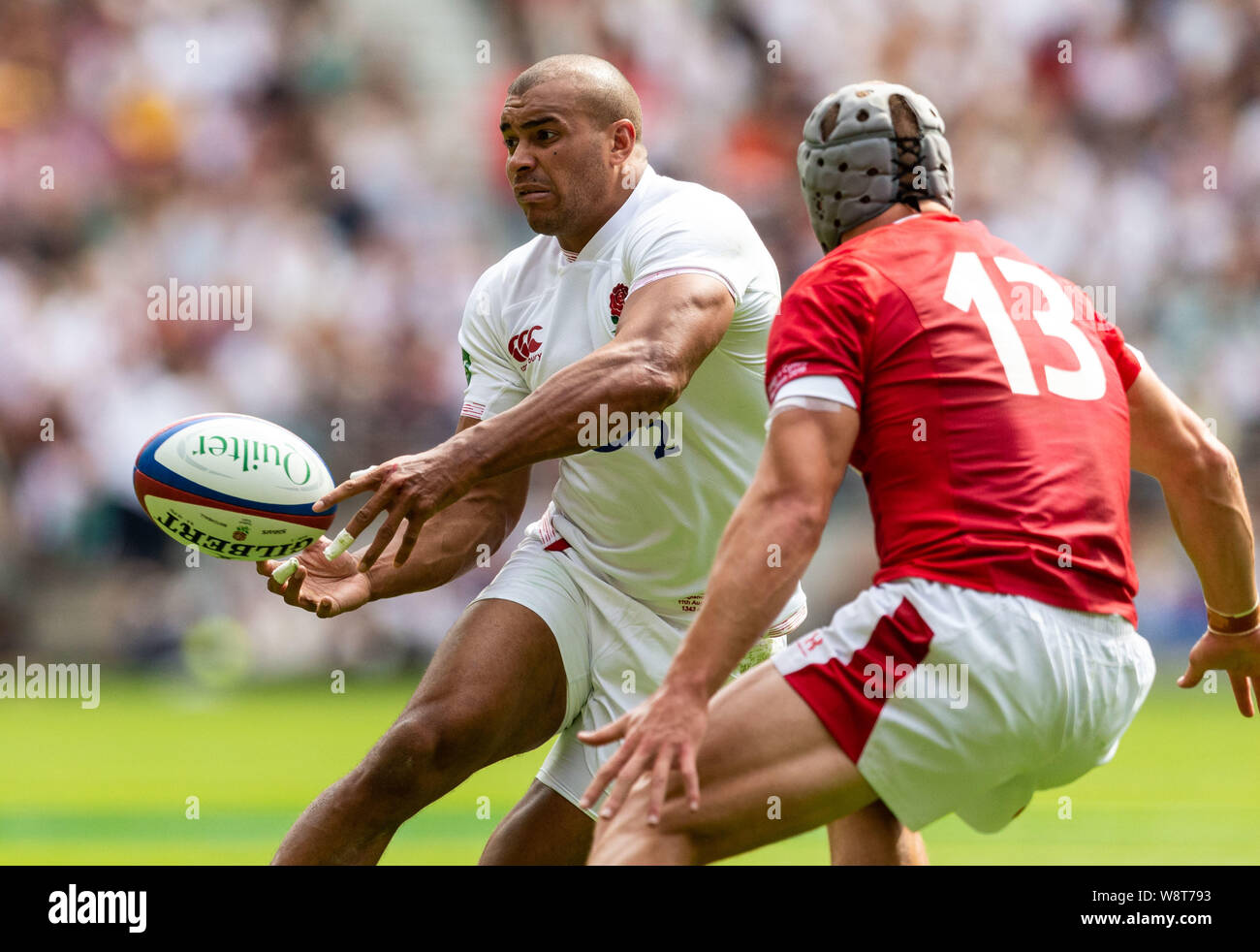 London, UK. 11th August 2019. England v Wales Rugby Union Quilter ...