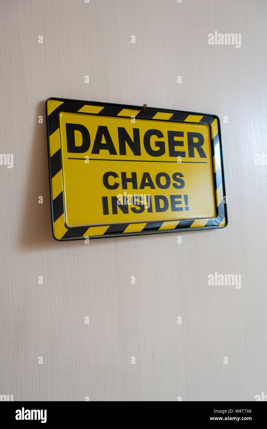 Danger chaos inside Stock Photo - Alamy