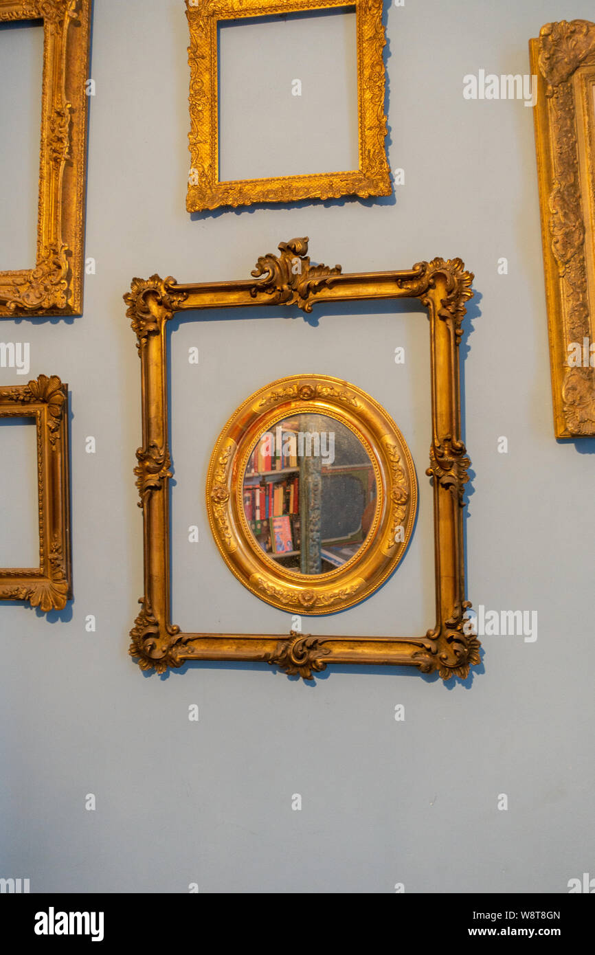 Collection of Gold gilt empty picture frames Stock Photo - Alamy