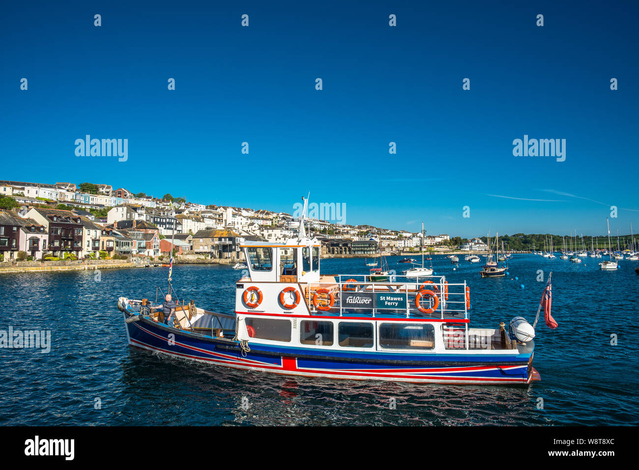 The Falmouth to St Mawes ferry on River Fal estuary with Falmouth to ...