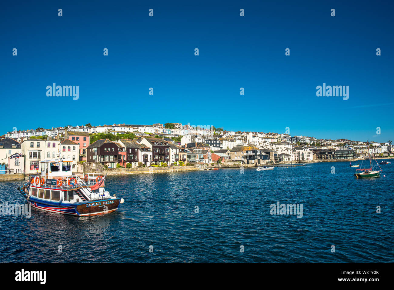 The Falmouth to St Mawes ferry on River Fal estuary with Falmouth to ...