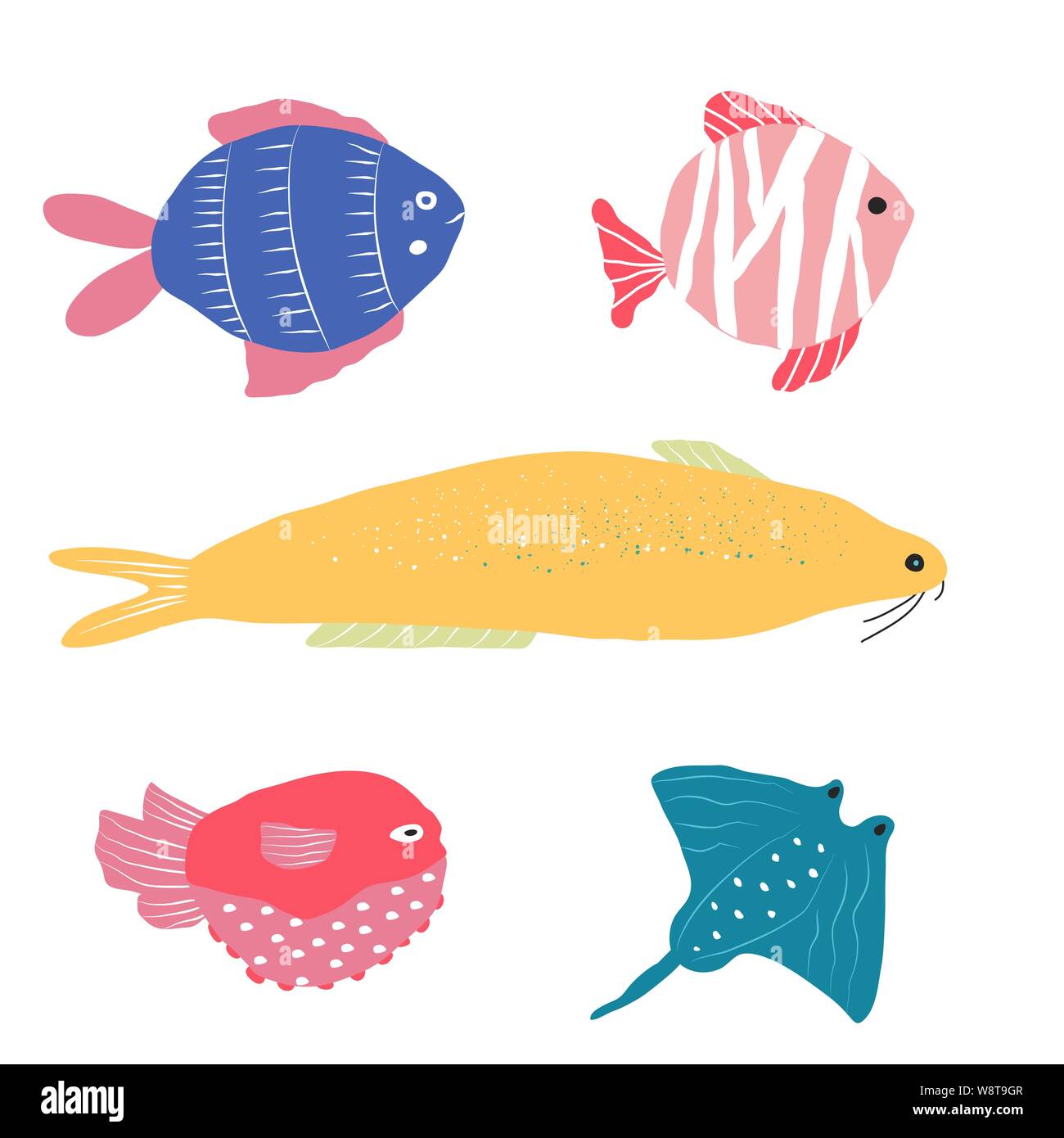 Fish prints Stock Vector Images - Alamy