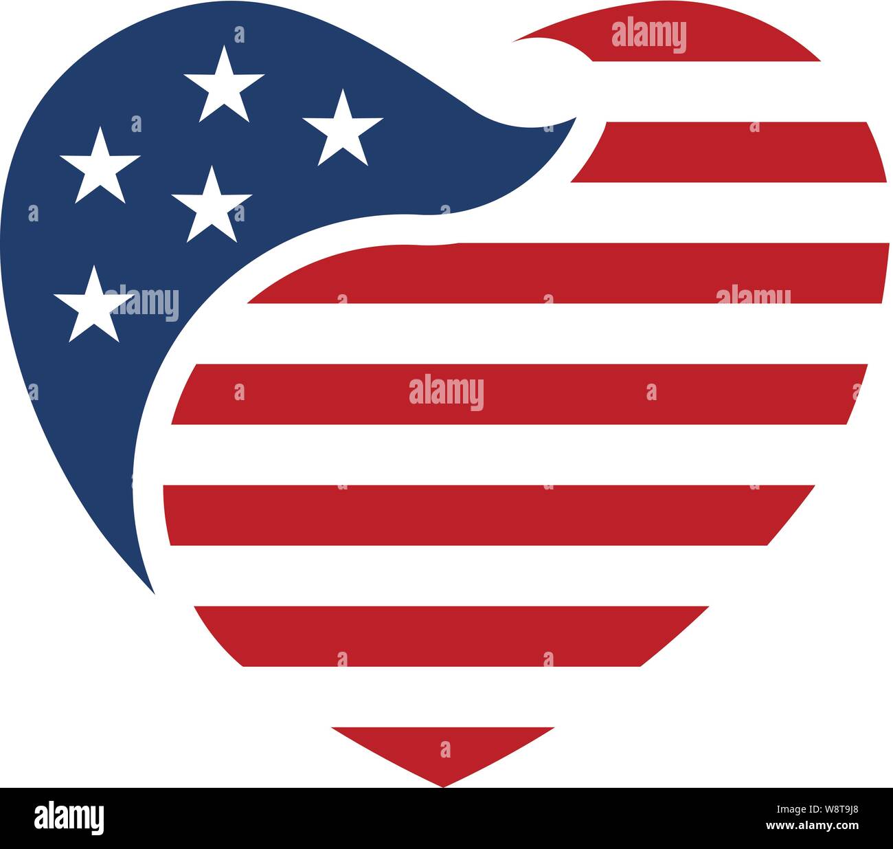 Heart usa united states Stock Vector Images - Alamy