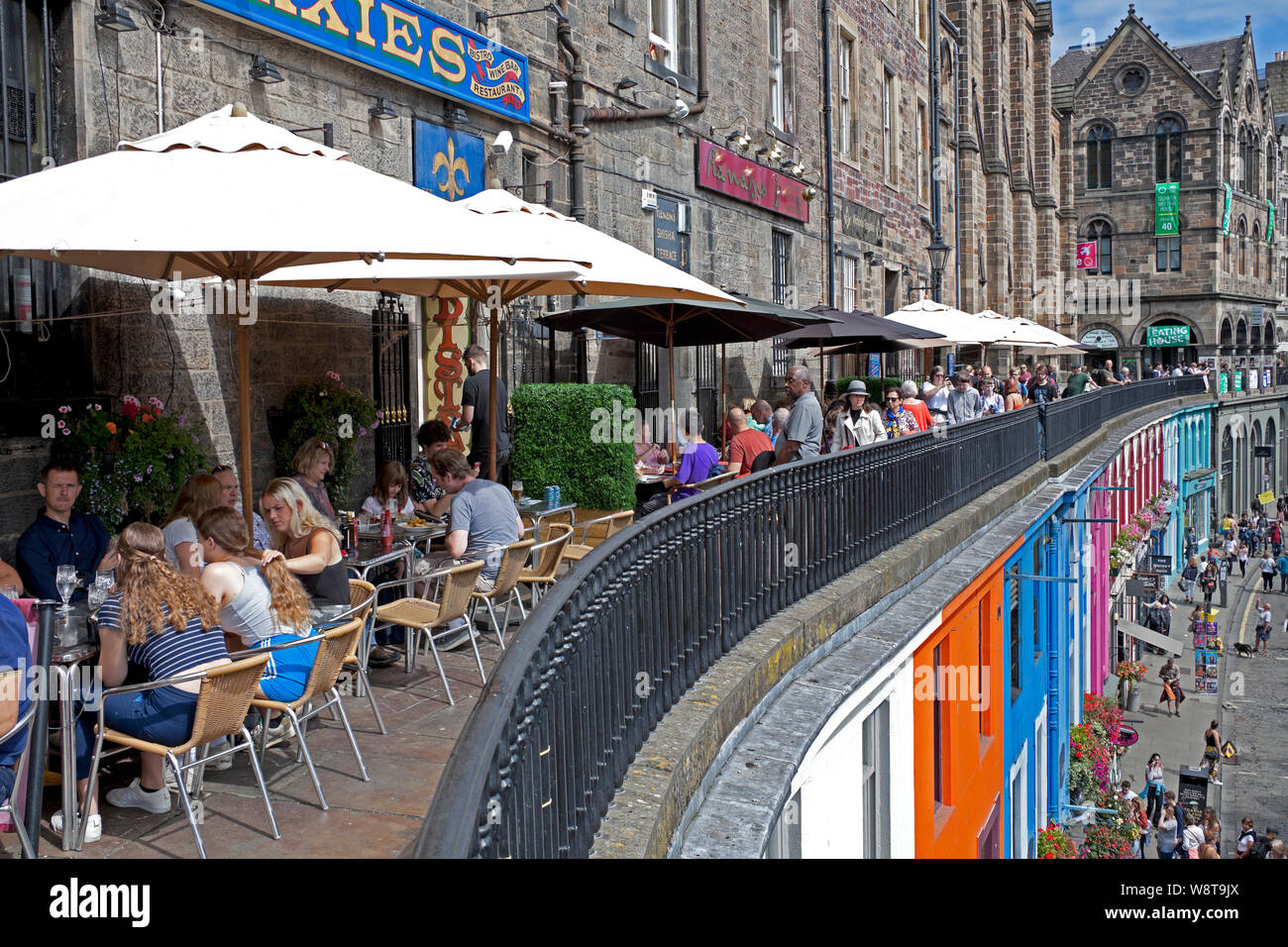 Victoria Terrace above Victoria Street, Edinburgh, Scotland, UK Stock ...