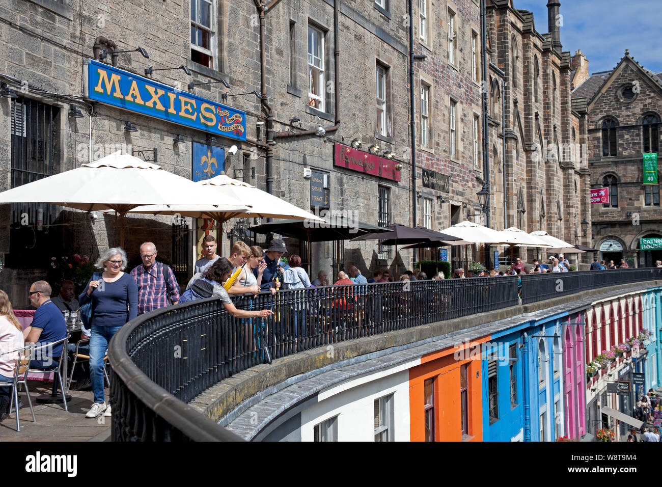 Victoria Terrace above Victoria Street, Edinburgh, Scotland, UK Stock ...