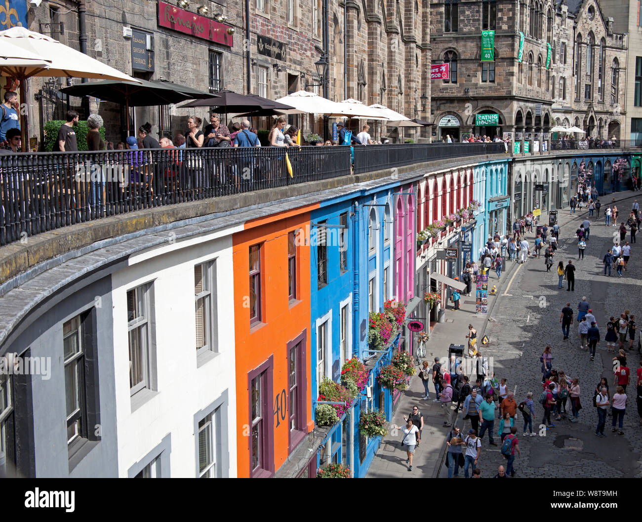 Victoria Terrace above Victoria Street, Edinburgh, Scotland, UK Stock ...