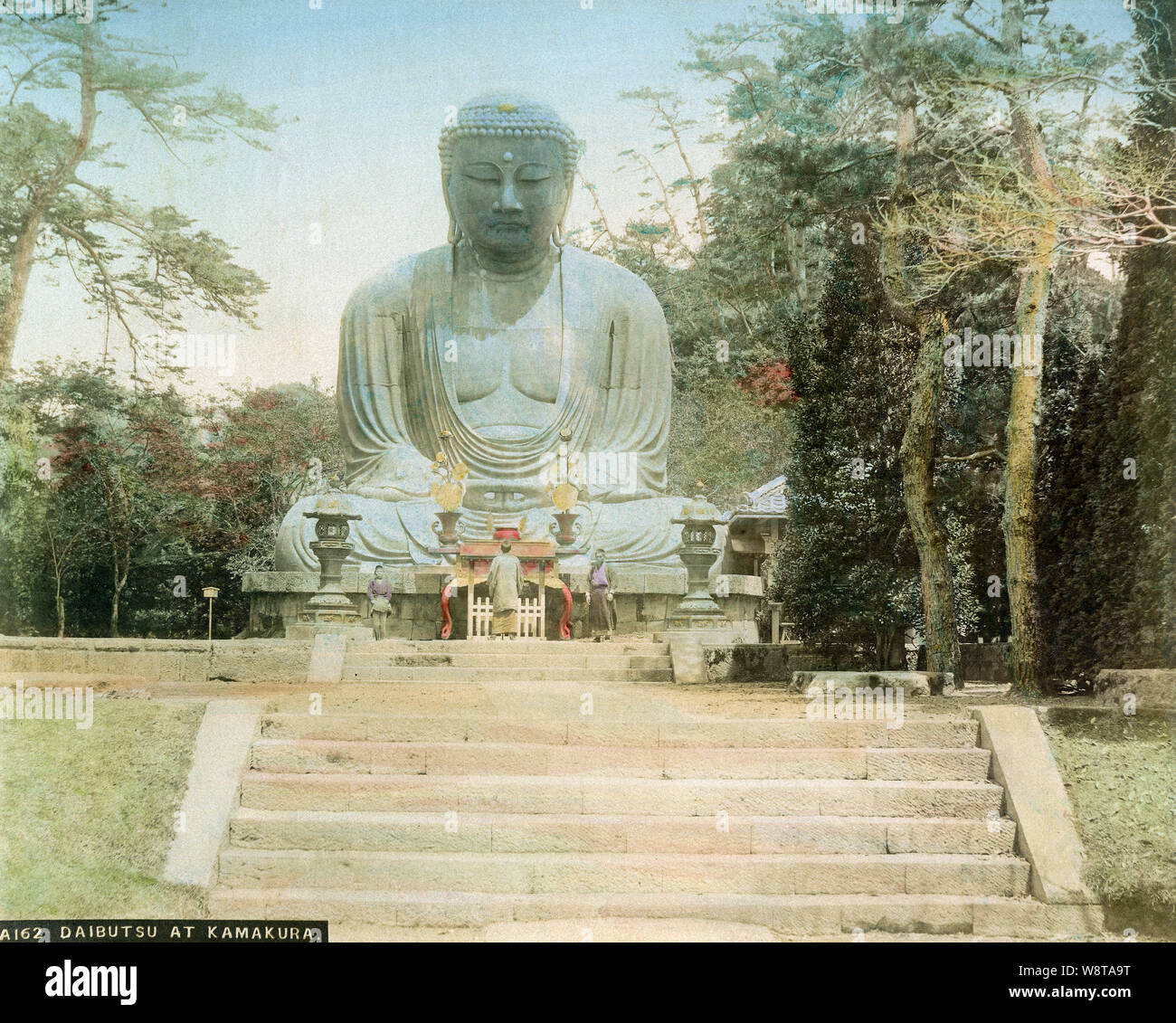 [ 1890s Japan - Great Buddha in Kamakura ] — The Daibutsu (Great Buddha ...