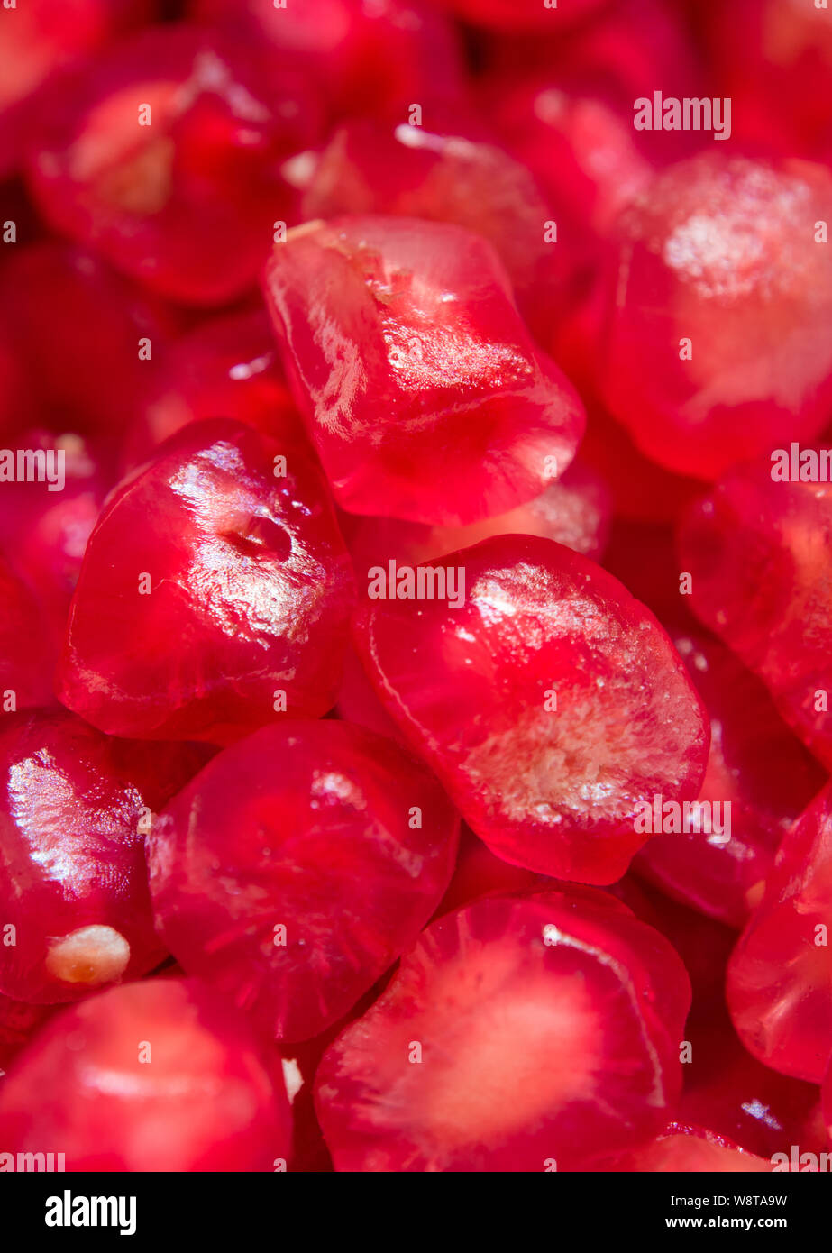 Closeup image of the full-frame background of Pomegranate seeds as ...