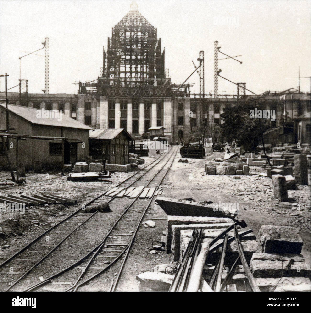 [ 1930s Japan - Japanese Diet Building Under Construction ] — An ...