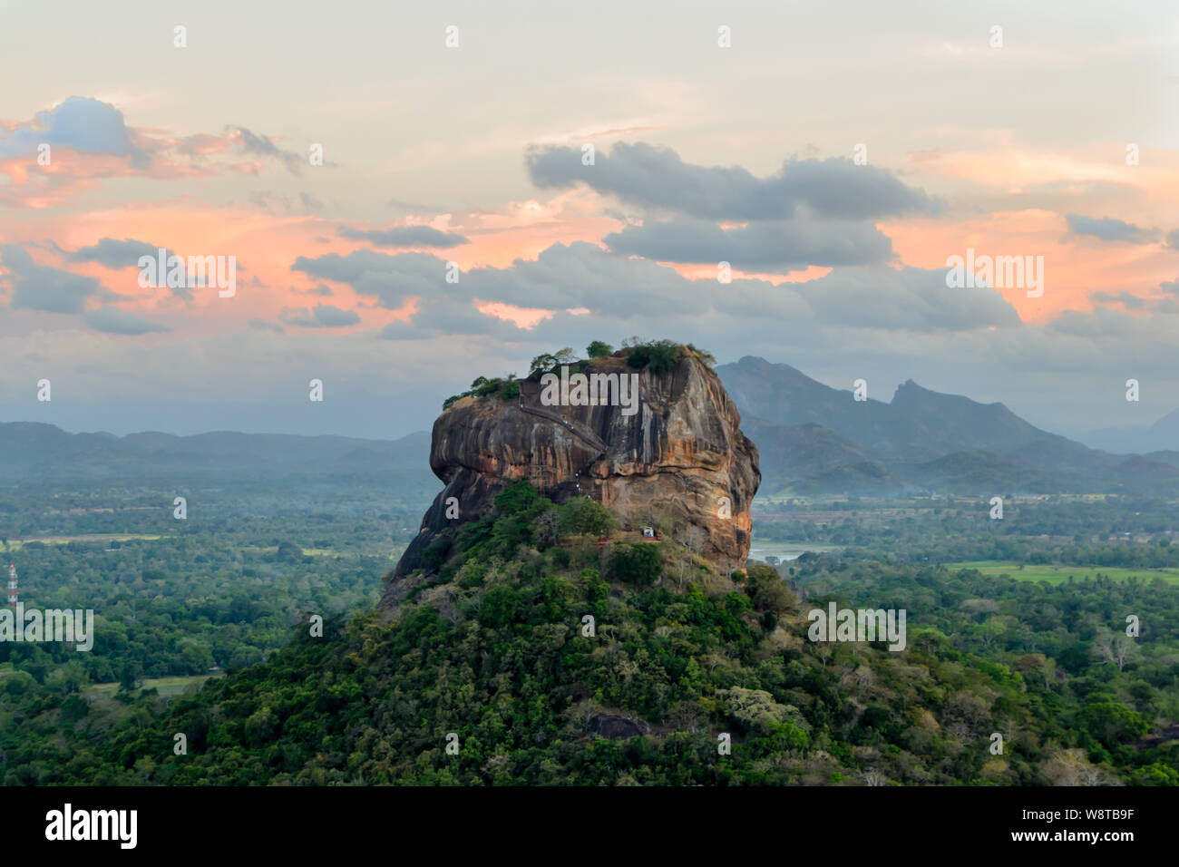The historical Sigiriya rock fortress is surrounded by a breathtaking ...