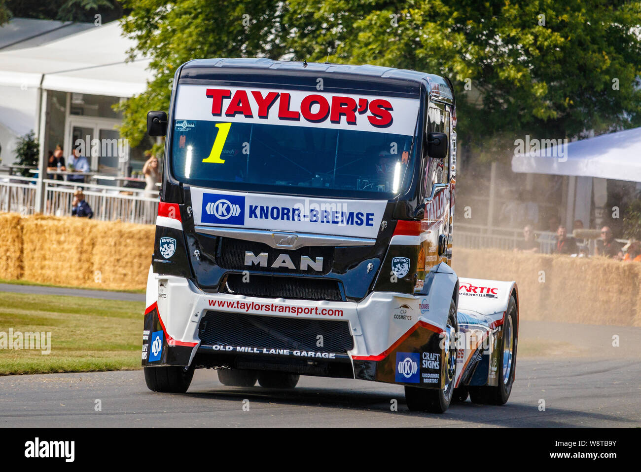 MAN TGA1200bhp racing truck with driver Ryan Smith at the 2019 Goodwood ...