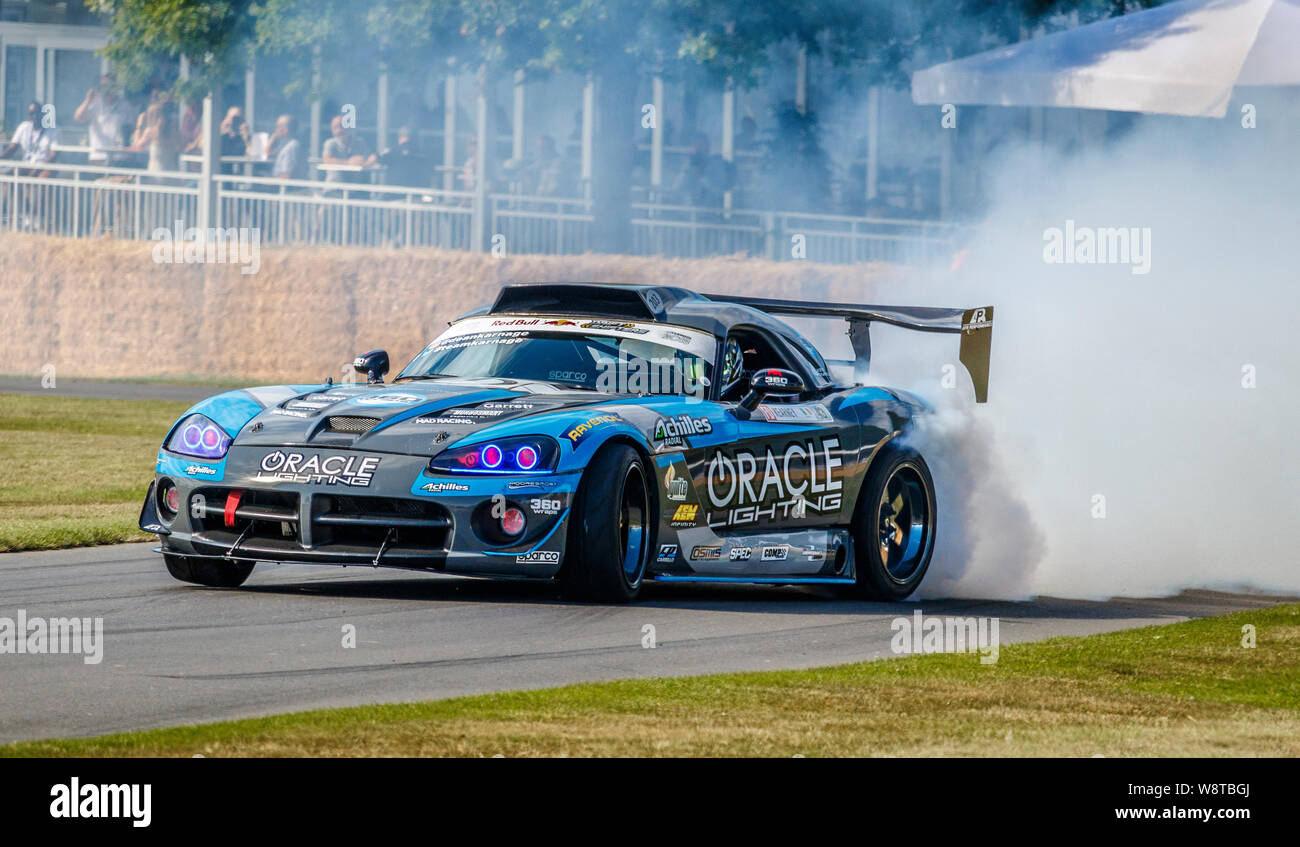 2006 Dodge Viper 8 litre V10 drift car with driver Dean Kearney at the ...