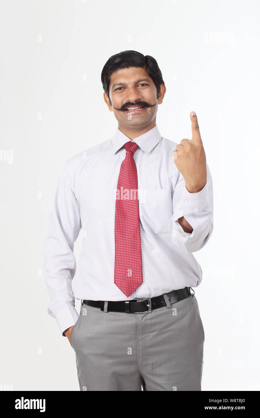 Voting mark on index finger hi-res stock photography and images - Alamy