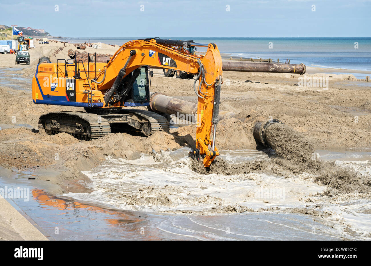 Bacton and Walcott sandscaping coastal erosion protection, Bacton ...