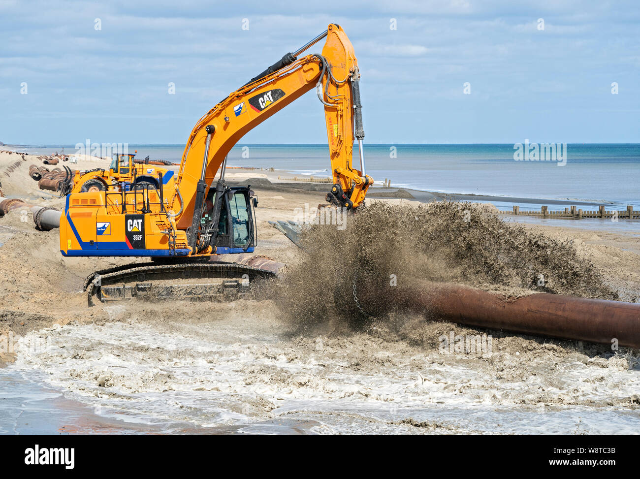 Bacton and Walcott sandscaping coastal erosion protection, Bacton ...