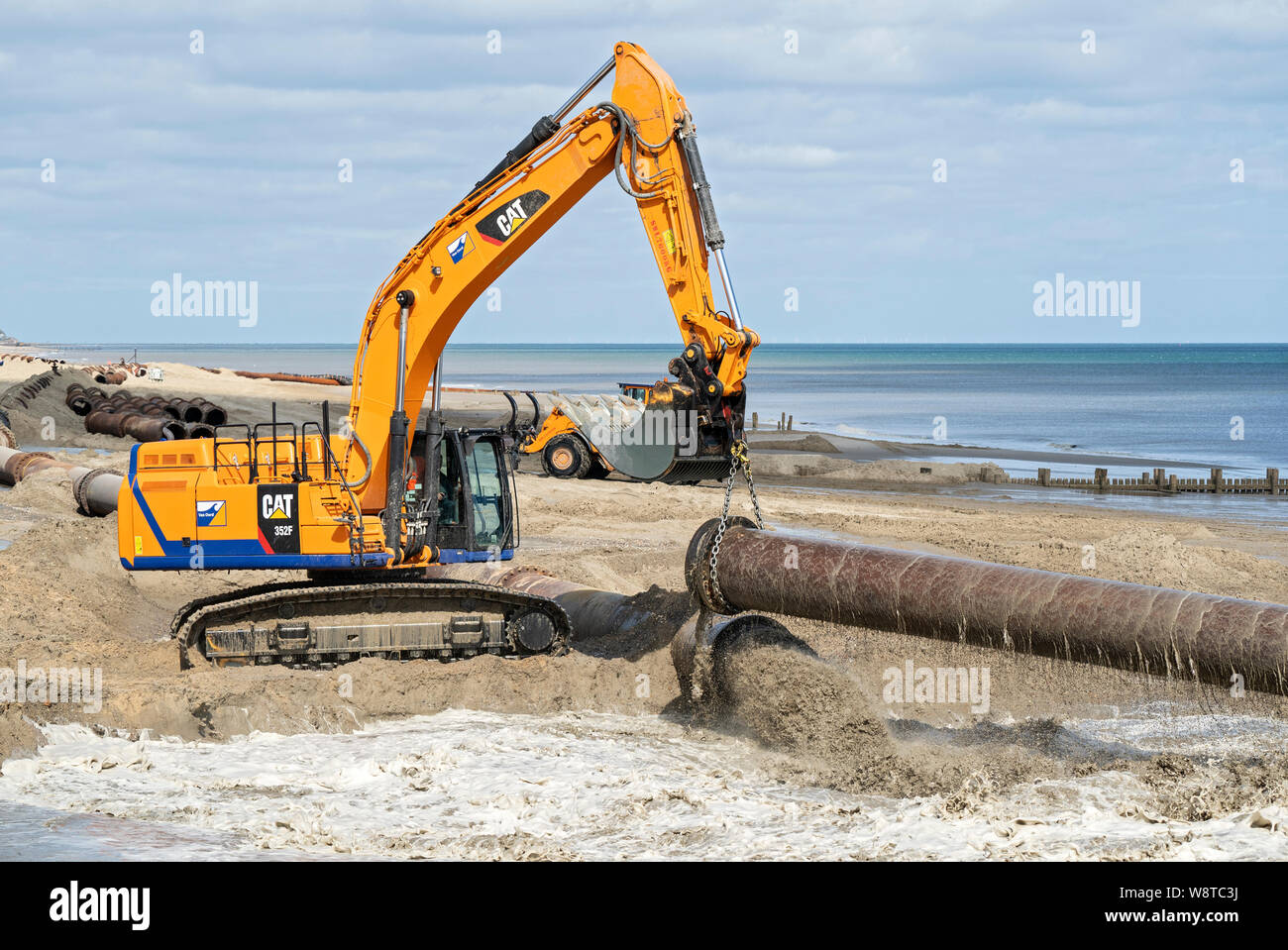 Bacton and Walcott sandscaping coastal erosion protection, Bacton ...