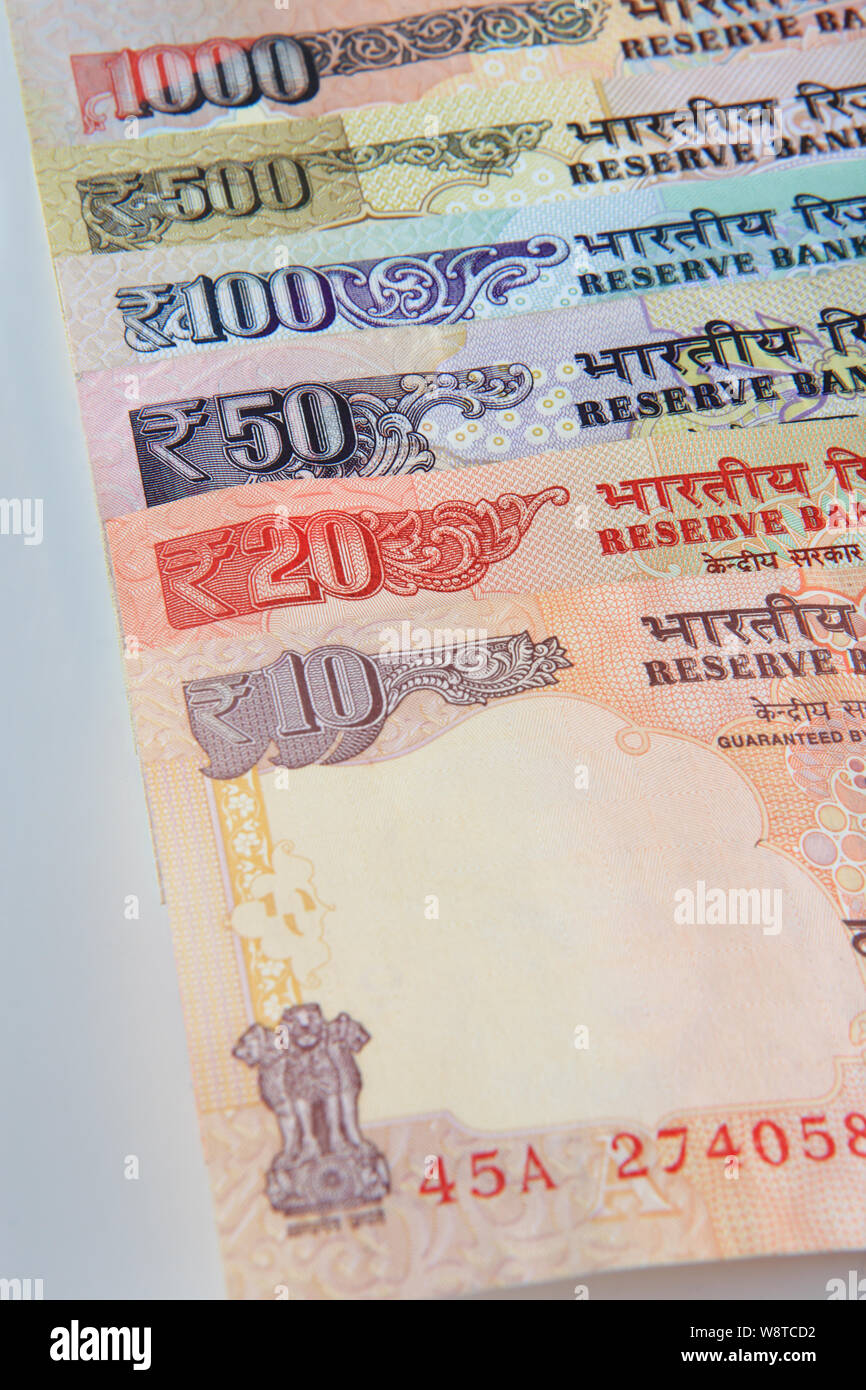 Arrangement indian rupees paper hi-res stock photography and images - Alamy