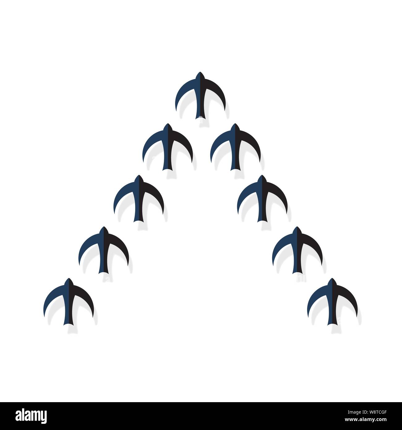 Flock birds swarm flying Stock Vector Images - Alamy