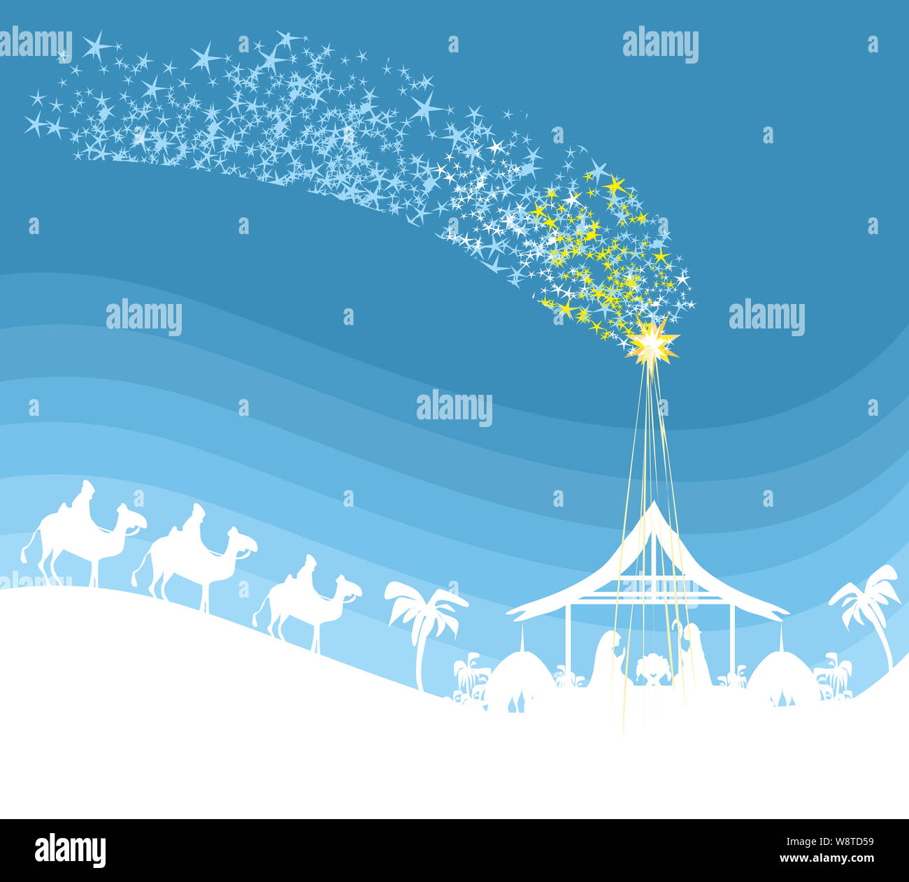 Biblical scene - birth of Jesus in Bethlehem Stock Photo - Alamy