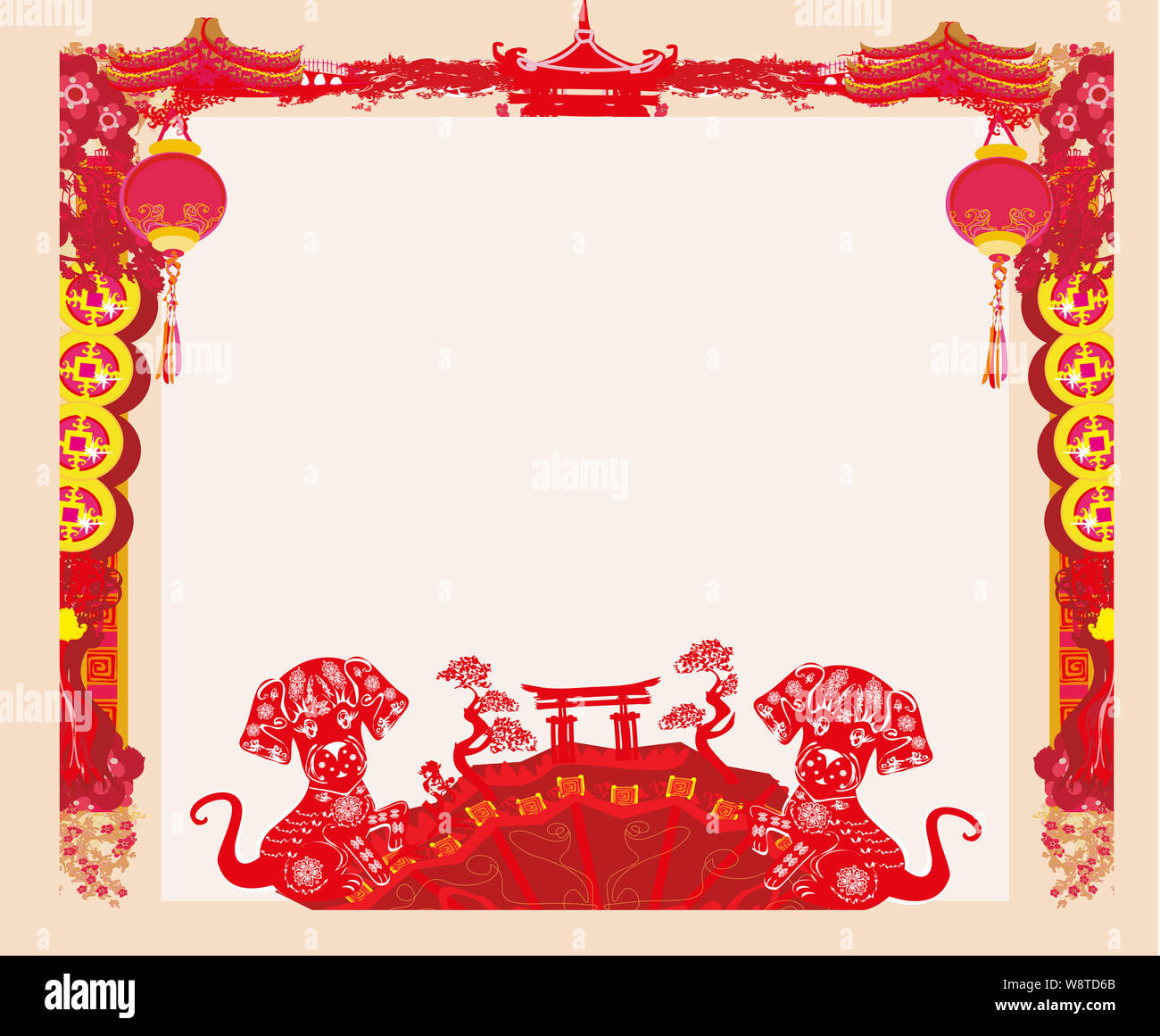 Chinese zodiac the year of Dog Stock Photo - Alamy