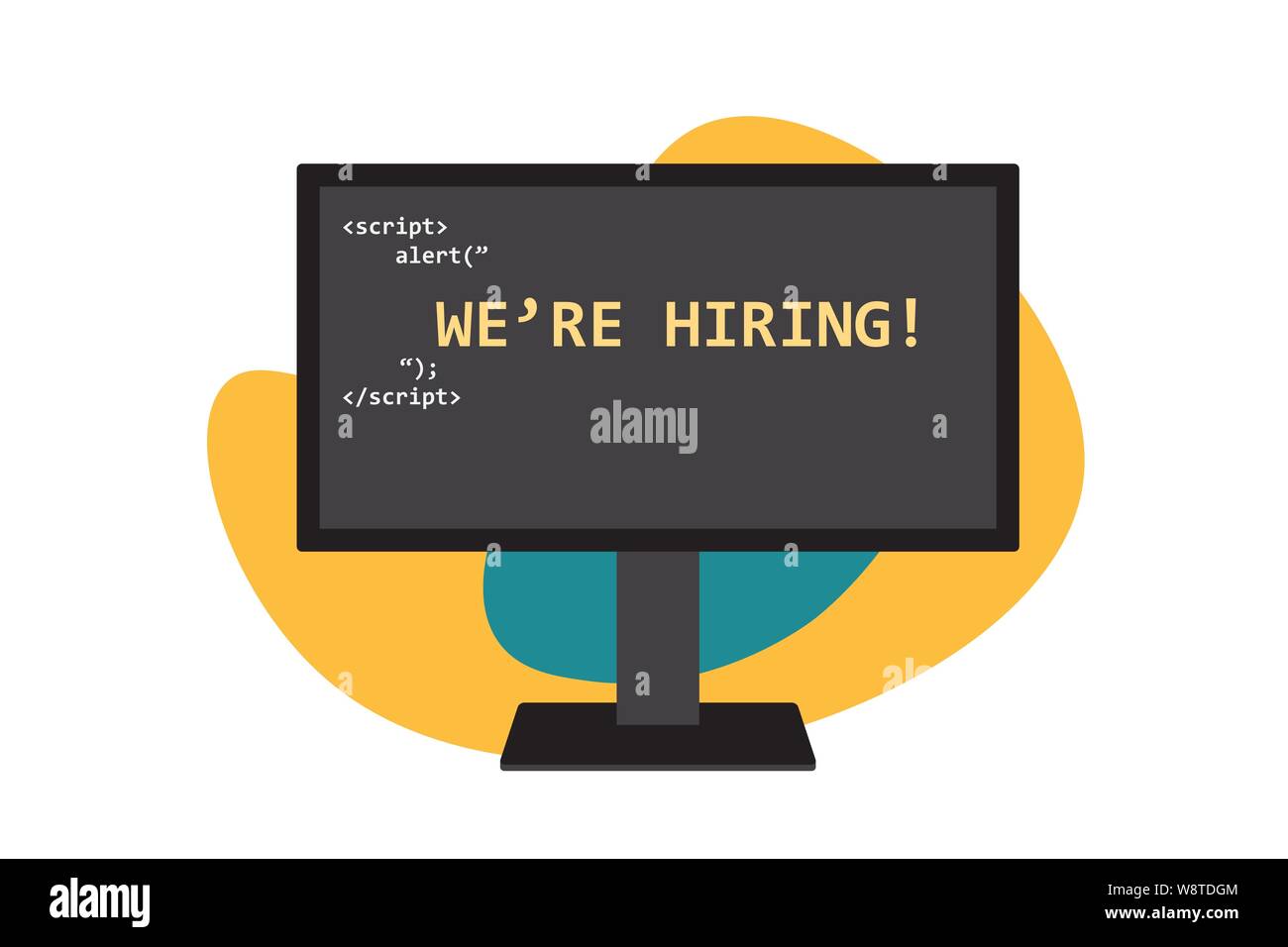 Talent software developer search. Job posting. Monitor with programming ...