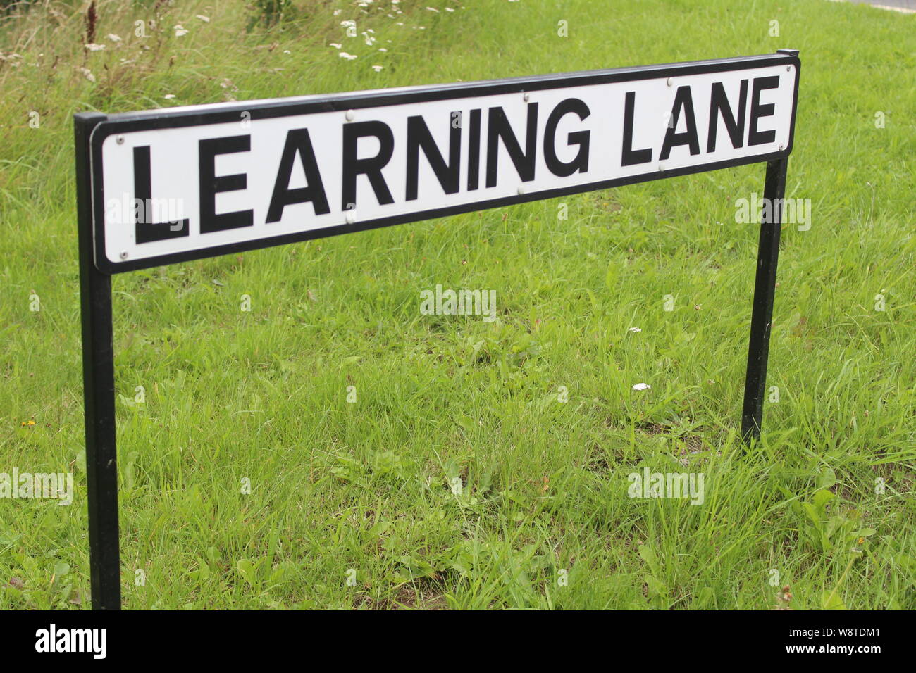 Road Sign showing street name Learning Lane in Whitley Bridge near ...
