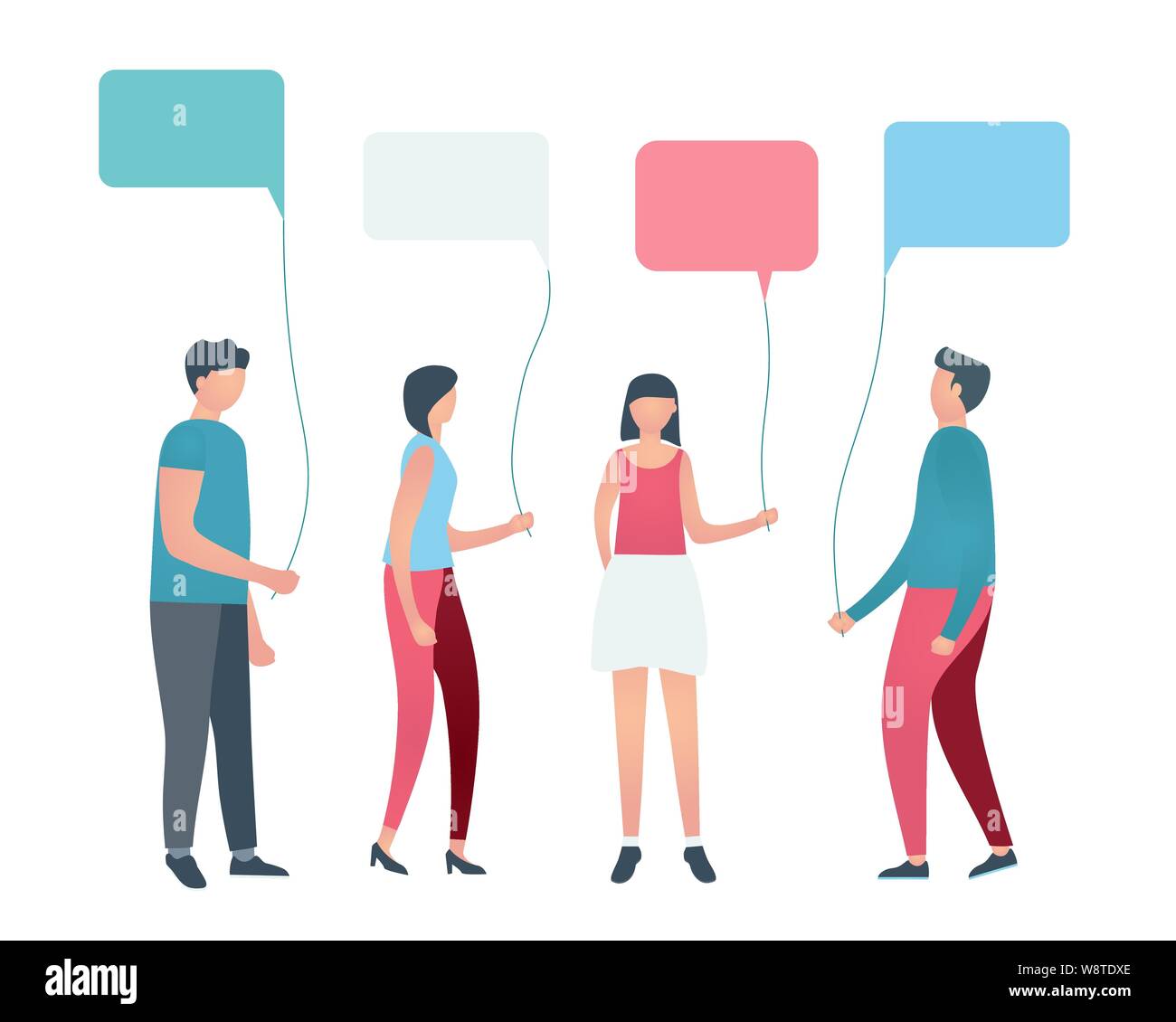 Members hold banner Stock Vector Images - Alamy