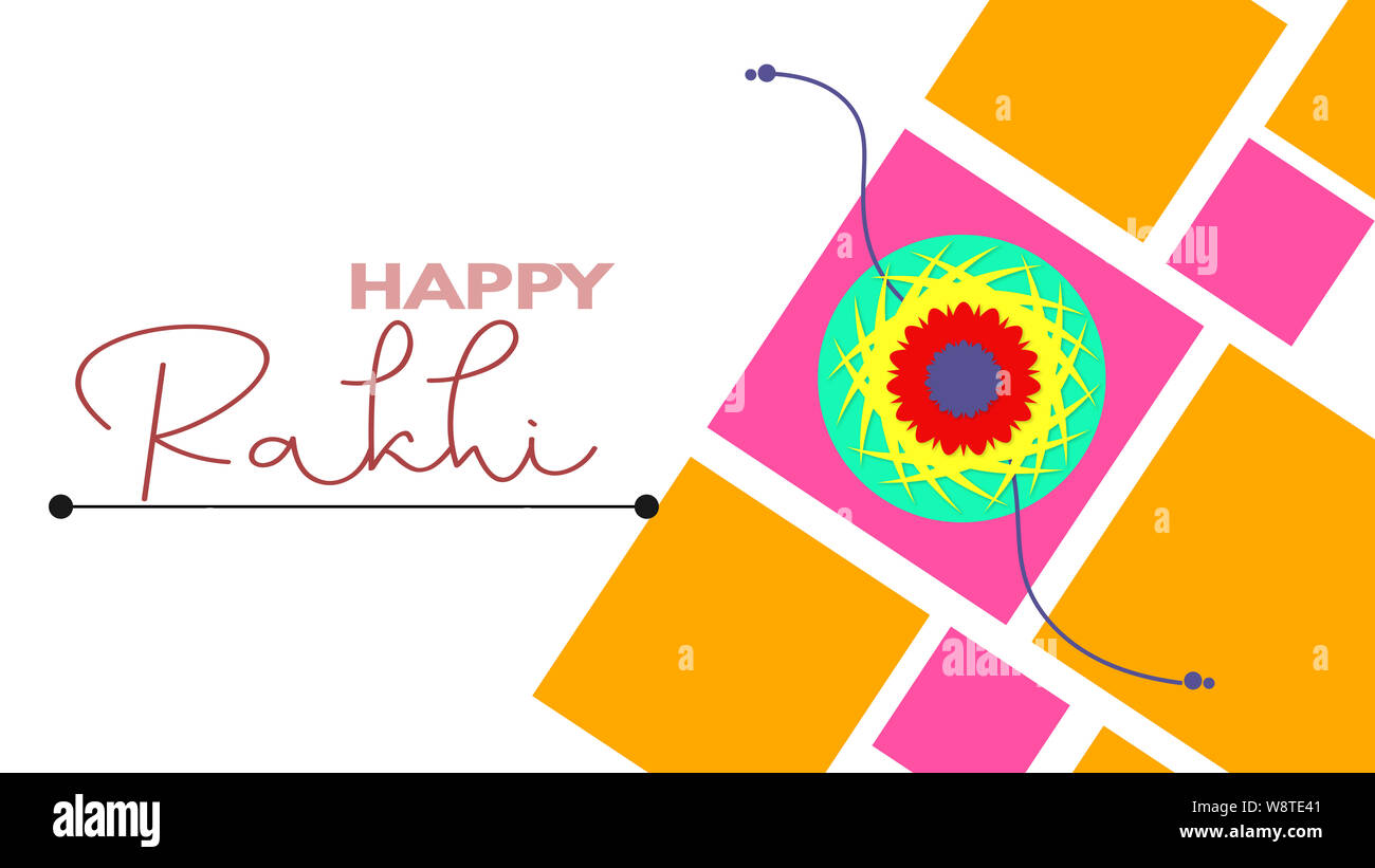Rakhi Festival Background Design with Creative Rakhi Illustration Stock ...