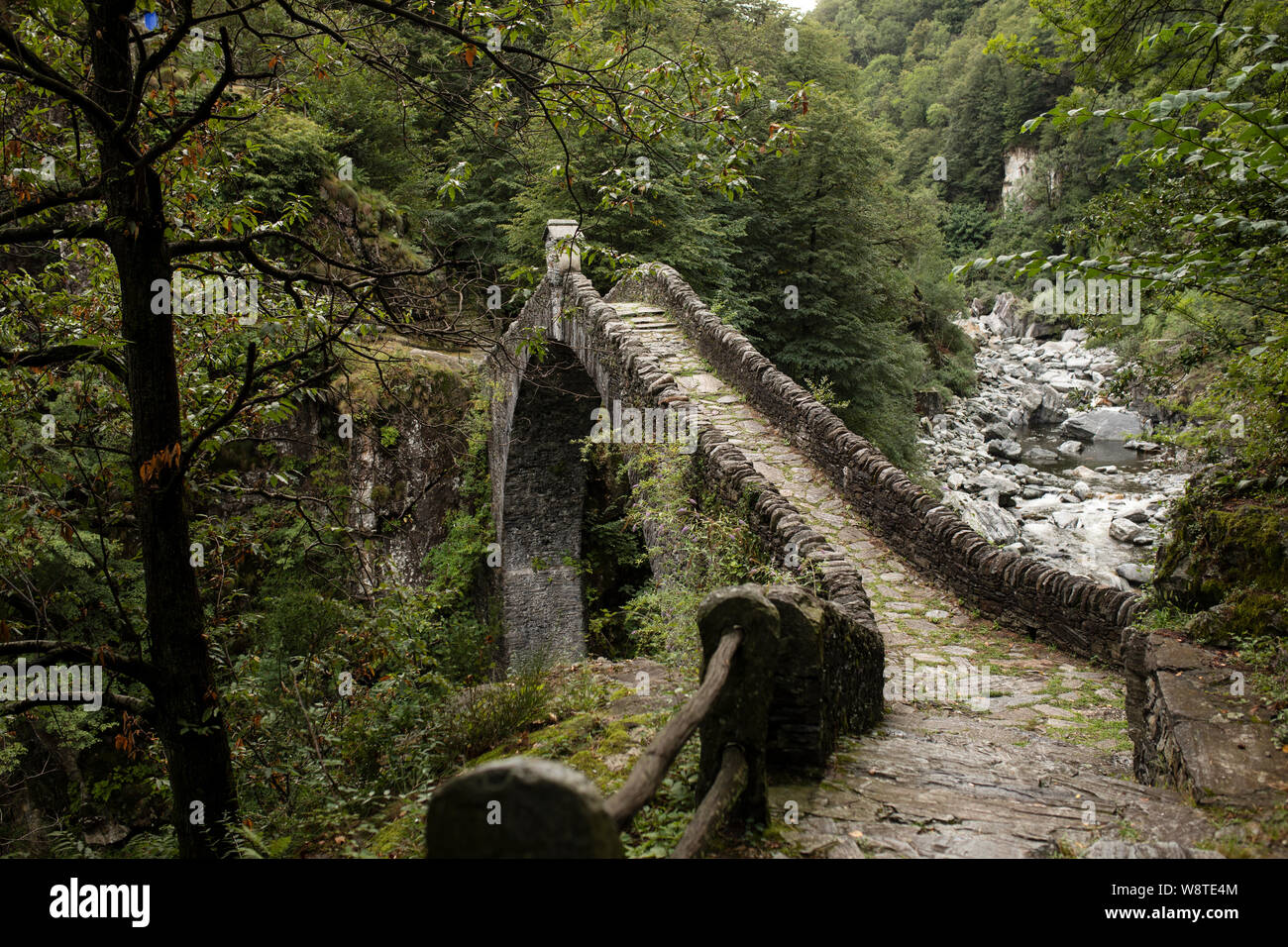 The sixteenth-century Roman Bridge (Ponte Romano) on the Melezza near ...