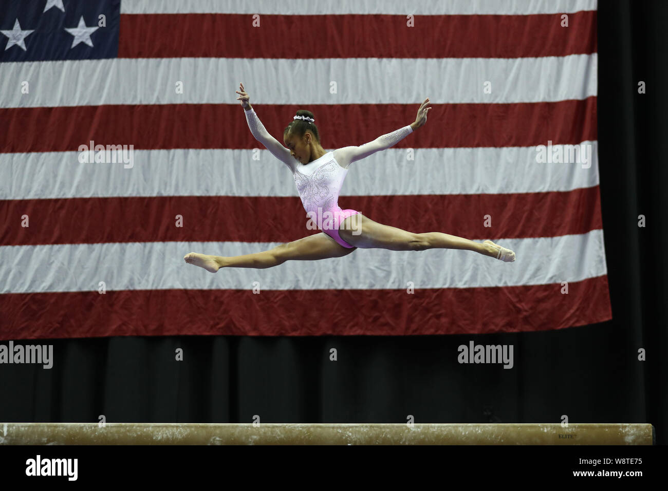 August 9, 2019: Gymnast Skye Blakely competes during day one of the ...