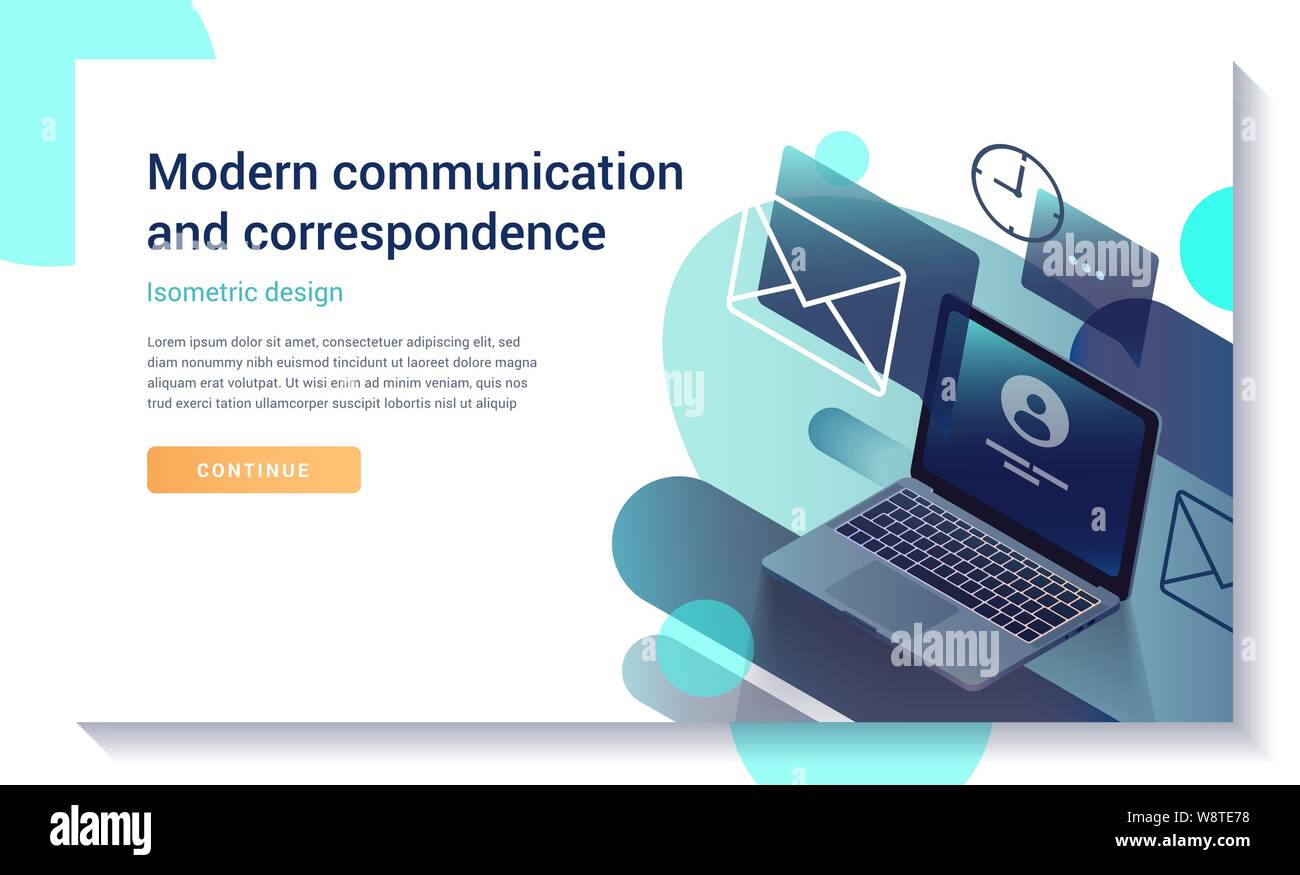 Laptop monitor with infographic elements Stock Vector Image & Art - Alamy