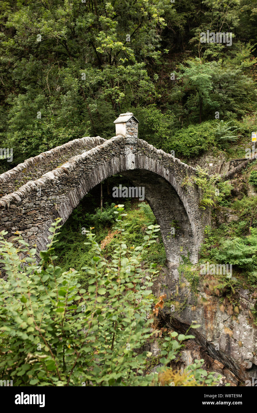 The sixteenth-century Roman Bridge (Ponte Romano) on the Melezza near ...