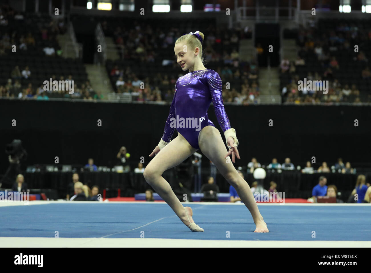August 9, 2019: Gymnast Lilly Lippeatt competes during day one of the ...