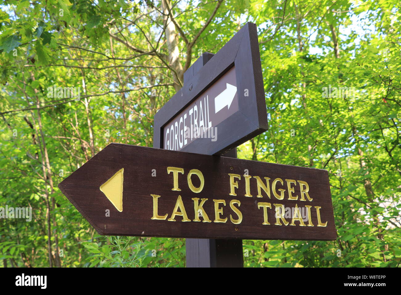 Hiking trail direction sign new hi-res stock photography and images - Alamy