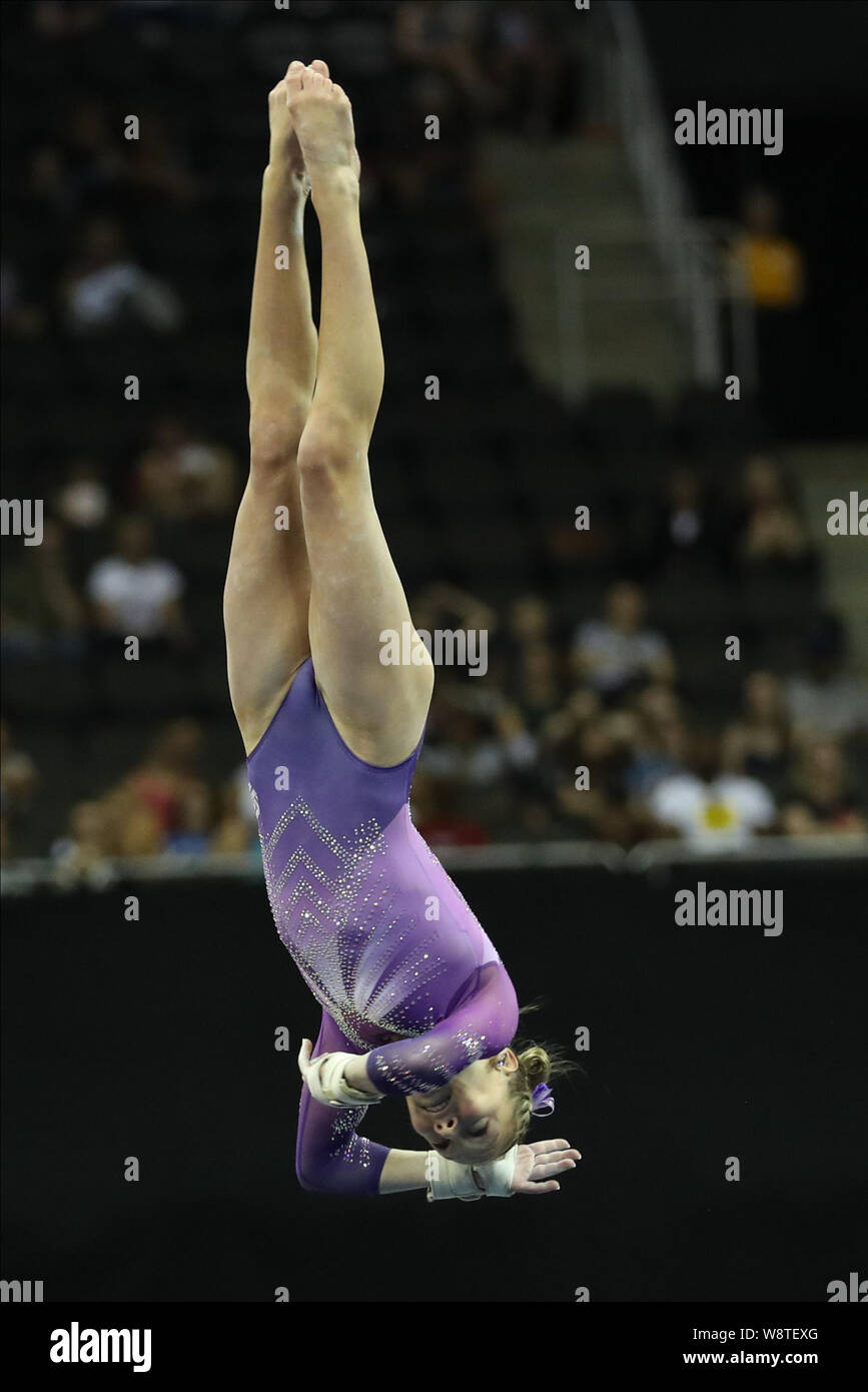 August 9, 2019: Gymnast Katelyn Rosen competes during day one of the ...
