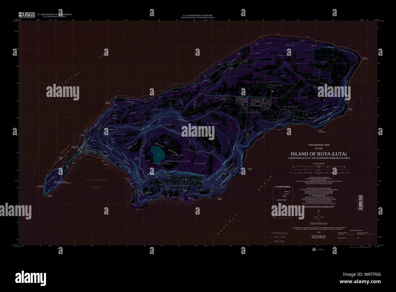 USGS TOPO Map Northern Mariana Islands MP Island Of Rota (Luta) 363625 ...