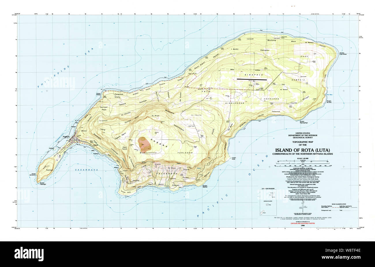 USGS TOPO Map Northern Mariana Islands MP Island Of Rota (Luta) 462334 ...