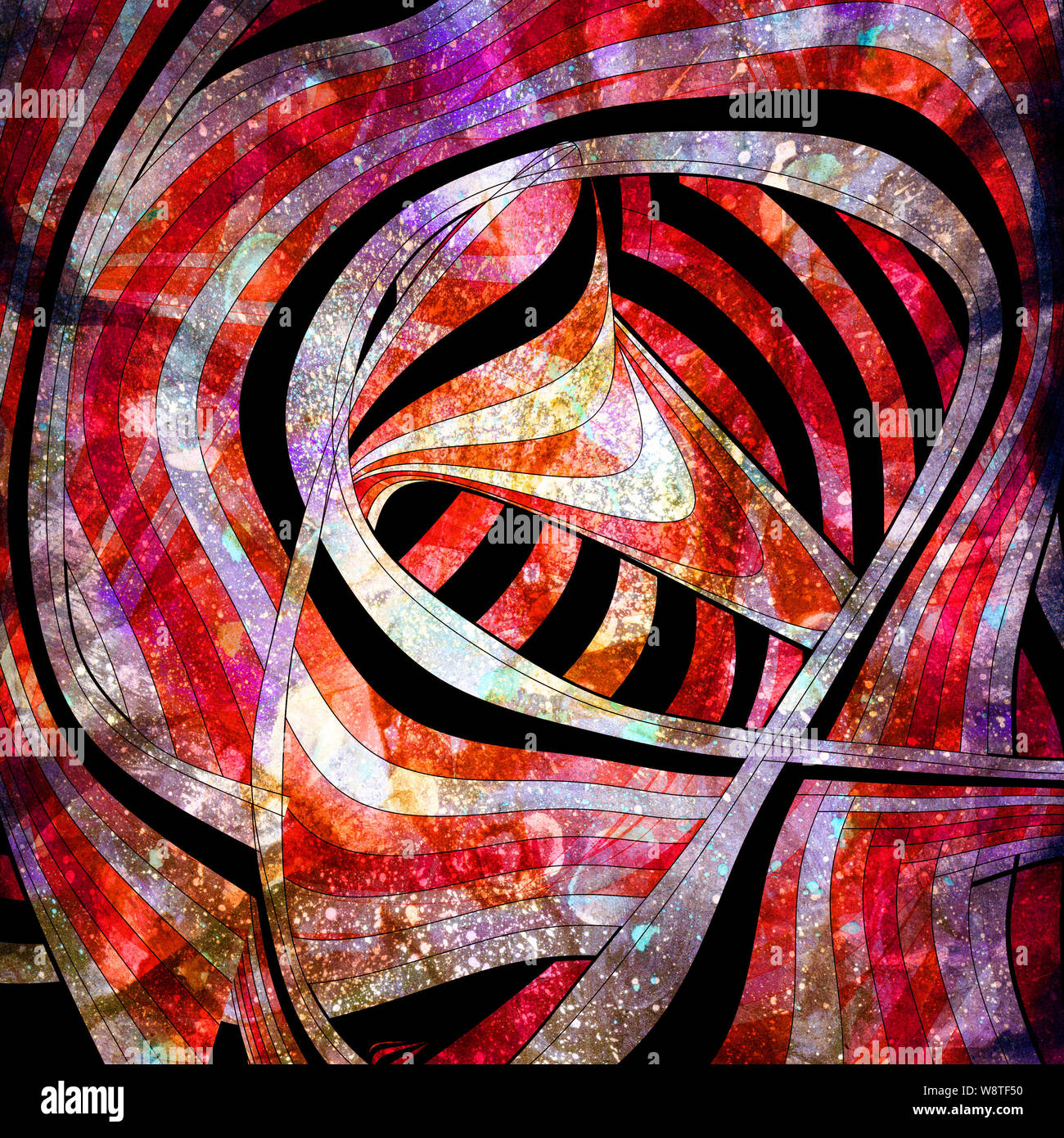 Abstract watercolor bright background with different colorful wave ...