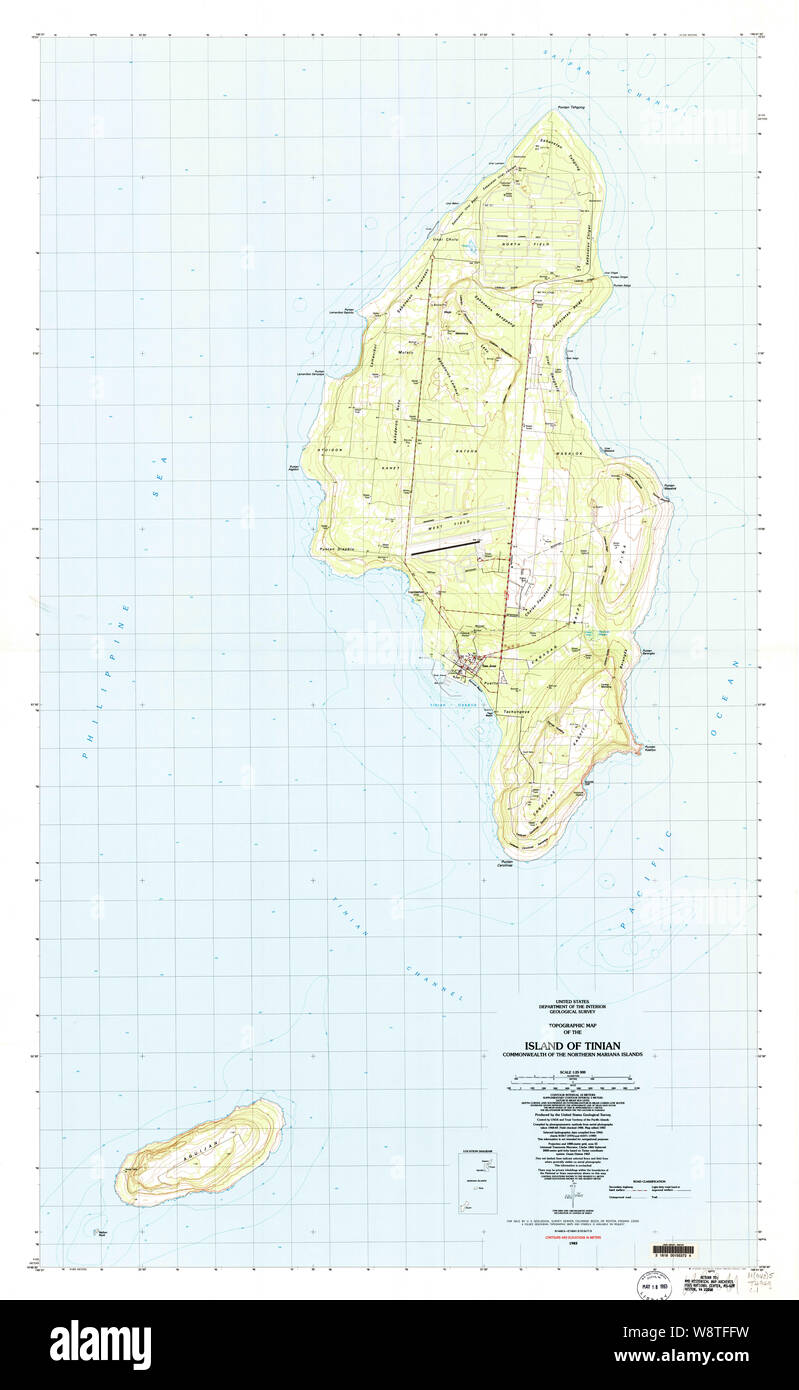 USGS TOPO Map Northern Mariana Islands MP Island Of Tinian 462333 1983 ...