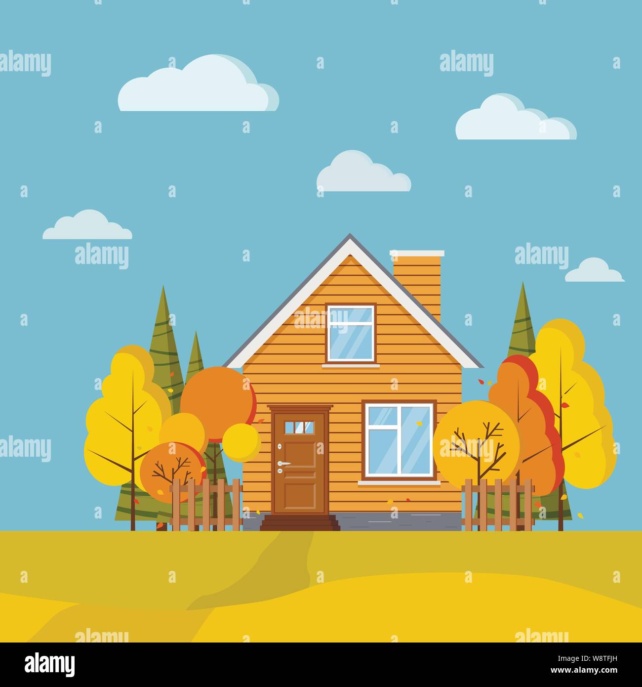 Sunny day building Stock Vector Images - Alamy