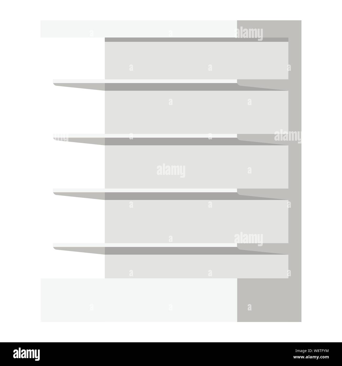Vector illustration of empty supermarket retail store shelves Stock ...
