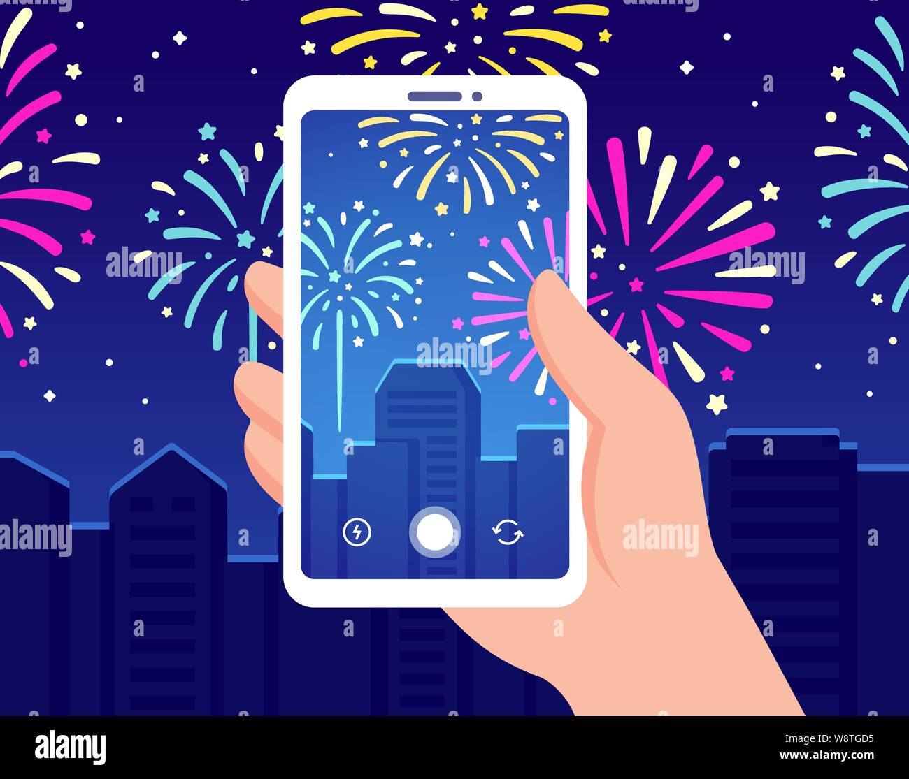Firework display video Stock Vector Images - Alamy