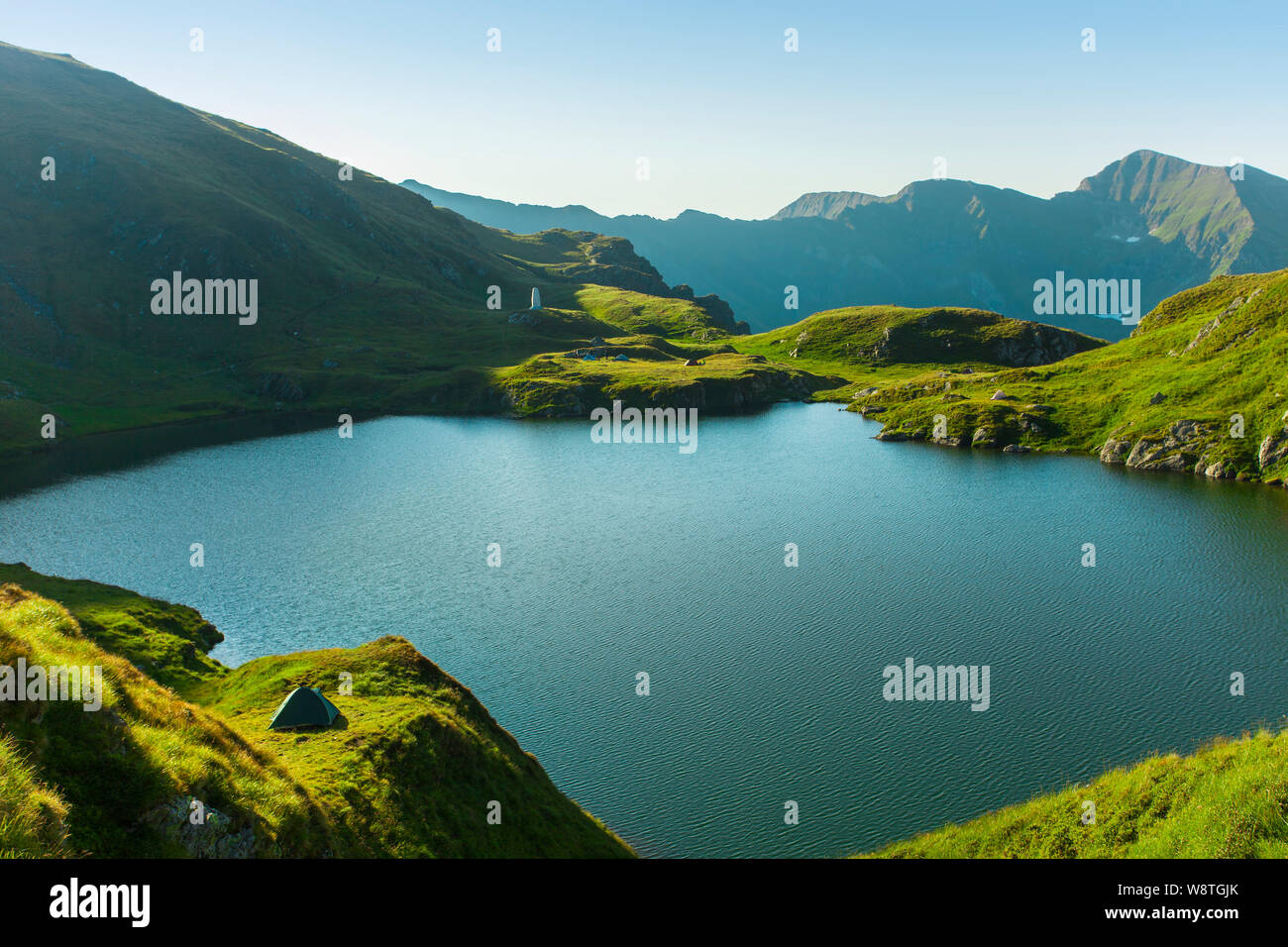 Tent near lake capra hi-res stock photography and images - Alamy