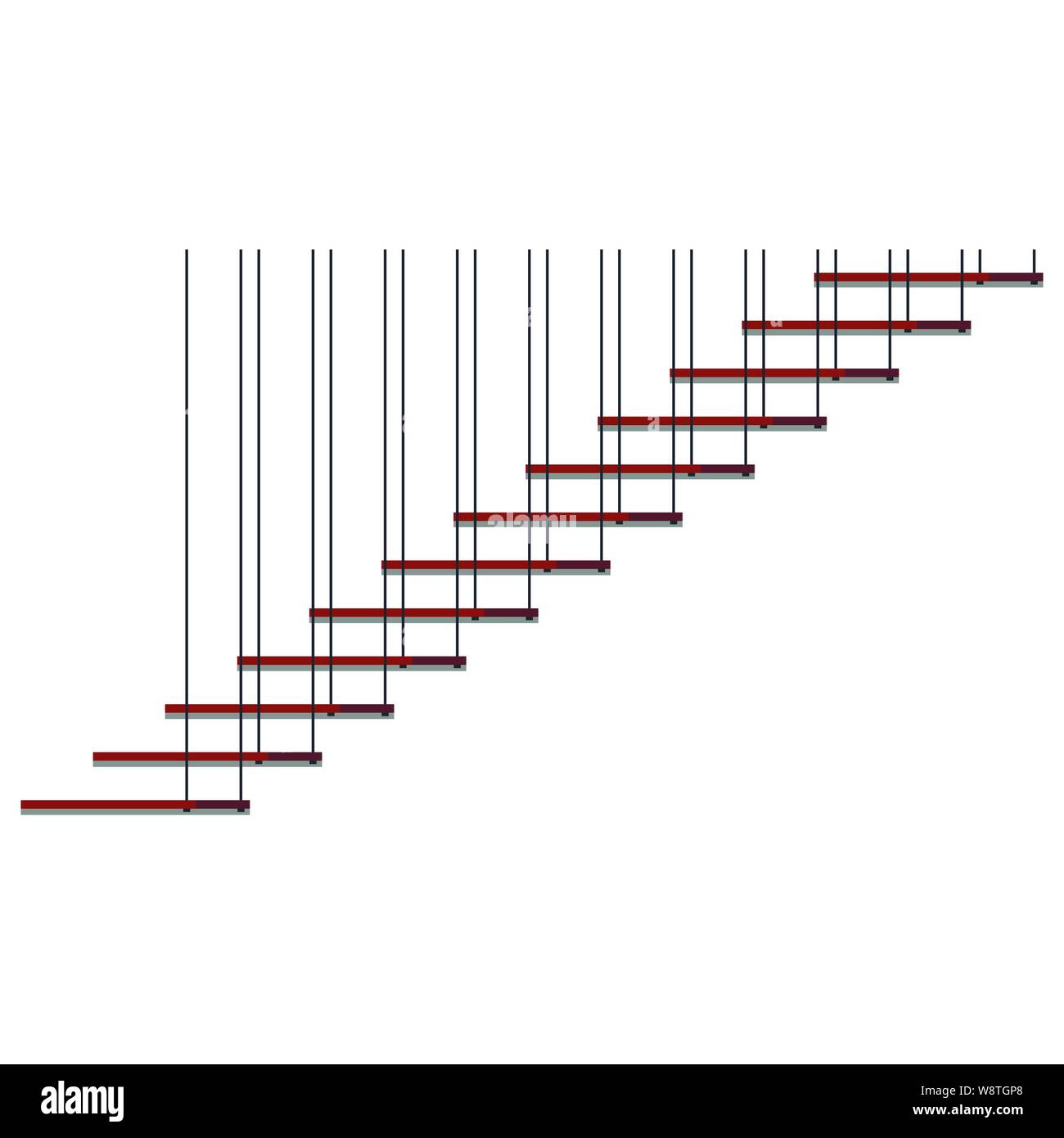 Suspended staircase Stock Vector Images - Alamy