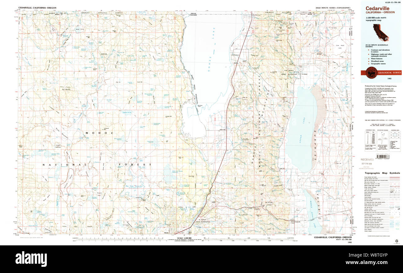 Cedarville map hi-res stock photography and images - Alamy